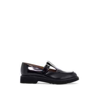 Churchs Femme, Chaussures, Noir, Taille: 36 EU Mocassins Mary-Jane en Cuir Bross&eacute;