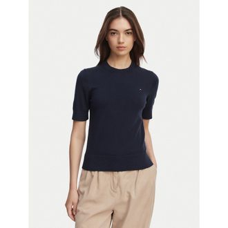 Tommy Hilfiger Pullover WW0WW49705 Dunkelblau Slim Fit