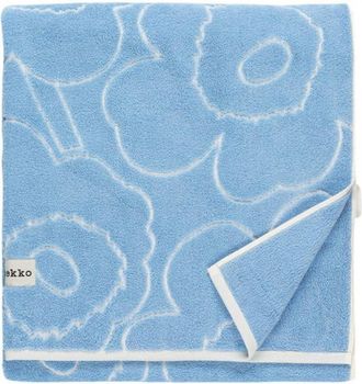 Marimekko Piirto Unikko Bath Towel 100x160 cm, lt.Blue, Off White