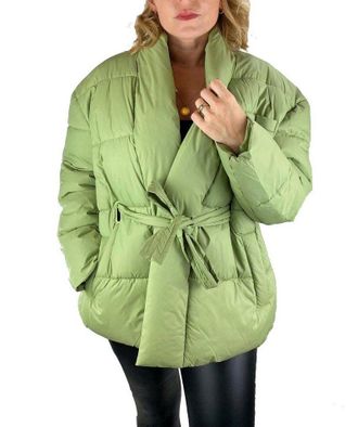 Worldclassca Steppjacke Worldclassca DAMEN WINTERJACKE STEPPJACKE MIT G&Uuml;RTEL OVERSIZED