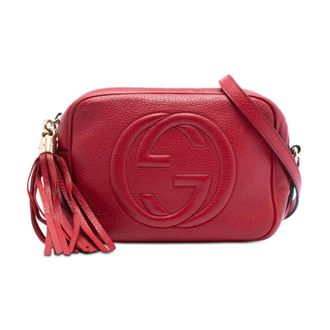 Gucci Sac bandouli&egrave;re doccasion avec pompon - Femme - Pre-owned - Rouge - Taille: ONE Size