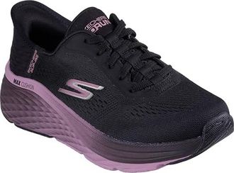 Skechers Femme Max Cushioning Elite 2.0 Solace Basket, Black Textile/Mauve Trim, 39 EU