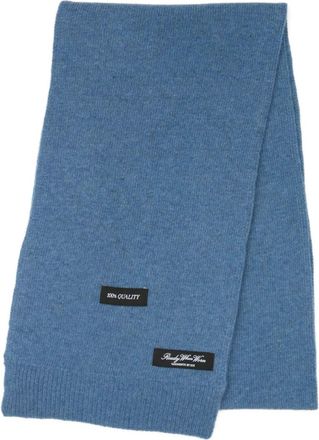 Maison Margiela écharpe à patch logo - Bleu