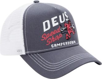 Deus Homme, Accessoires, Gris, Taille: ONE Size Casquette Trucker Dogleg