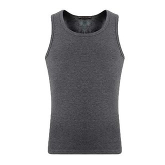 Generic D&eacute;bardeurs Thermiques Homme San Manches Haut Thermique Hiver Pull Peluche Chaud Maillot de Corps sous-V&ecirc;tement de D&eacute;tente Chemise &agrave; Col Rond Top Sport