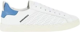 Dsquared2 Femme, Chaussures, Blanc, Taille: 37 1/2 EU Baskets en Cuir Blanc &agrave; Lacets