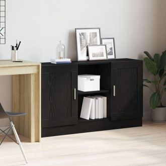 vidaXL vidaXL Sideboard Schwarz Eiche 120x30,5x70 cm aus Holz