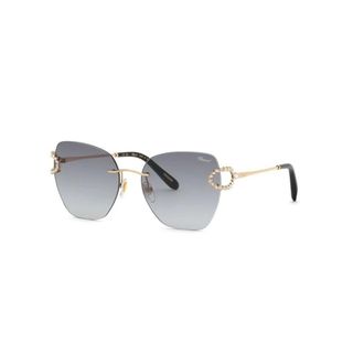 Chopard Femme, Accessoires, Jaune, Taille: 57 MM Schm14S 0300 Lunettes de soleil