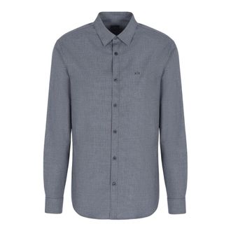 A|X Armani Exchange Micro Pied De Poul Hemd - - Shirts - Herren - Grau - M