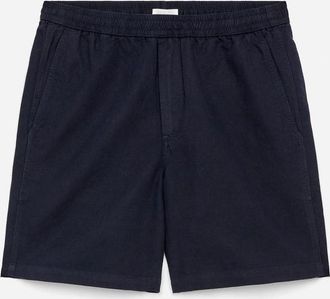 Arket Baumwoll-Leinen-Shorts Mit Schn&uuml;rung -Blau