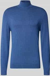 Mc Neal Slim Fit Rollkragenpullover aus Viskose-Mix
