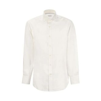 Brunello Cucinelli Leinenhemd mit Kentkragen - - Shirts - Herren - Wei&szlig; - L
