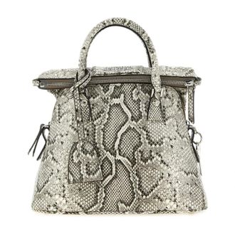 Maison Margiela Sac &agrave; main effet peau de serpent - Femme - Sacs - Gris - Taille: ONE Size