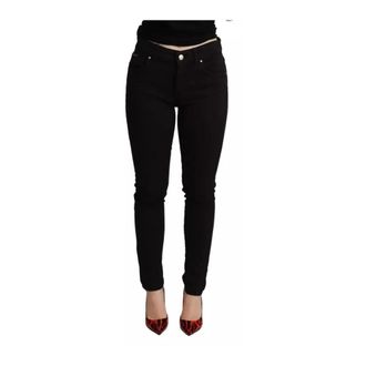 Dolce & Gabbana Wei&szlig;e Baumwoll Skinny Denim Hose - - Jeans - Damen - Schwarzk - XS