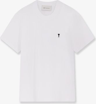 Ami Cotton t-shirt with contrasting embroidery - AMI PARIS - gender_Man