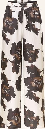 Lilienfels Lilienfels Marlenehose Aus Seide weiss