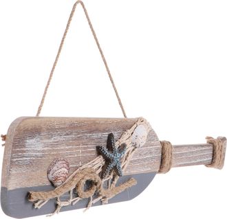 Cabilock Rustikales Holzpaddel Ornament Mediterrane Küsten deko aus Hochwertigem Holz Kleines Hängendes Wanddekor für Wohn Kinderzimmer Vielseitige Maritime Wo