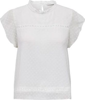 Only Onlflora Capls Top WVN Noos, Cloud Dancer, XS Femme