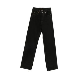 Saint Laurent V-Taillen-Jeans mit weitem Bein - - Jeans - Damen - Schwarzk - W27