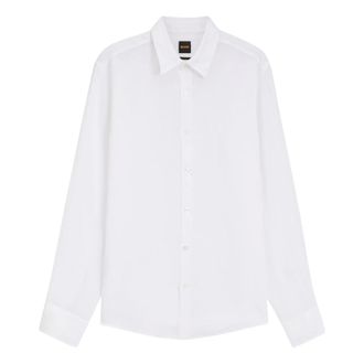 HUGO BOSS Relegant 6 Chemise en lin - Homme - Chemises - Blanc - Taille: 2XL