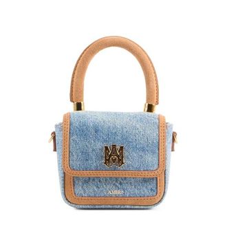Amiri Sac &agrave; main Nano Ma en cuir et denim