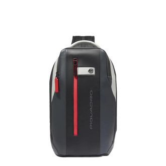 Piquadro Sling bag im iPad-Format aus Leder mit Rucksack-Option und Tasche f&uuml;r AirPods- RFID-gesch&uuml;tzt - - Bags - Herren - Schwarzk - ONE SIZE