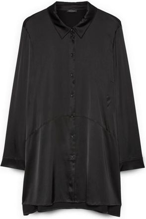 Fiorella Rubino Femme, Blouses et Chemises, Noir, Taille: 50 FR Chemise en satin stretch