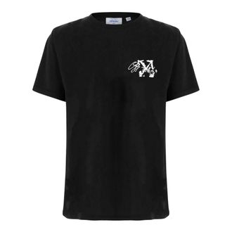 Off-white Stroke 2 Arrow Skate Logo-Stickerei T-Shirt - - Tops - Herren - Schwarzk - XL