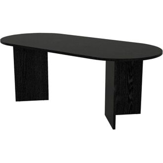 Vente-Unique Vente-unique - Table &agrave; manger 8 personnes - Noir - topania