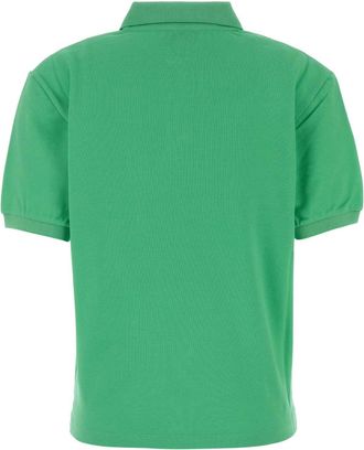 Miu Miu Piquet Cotton Polo Shirt - Green