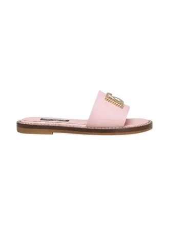 Dolce & Gabbana Logo-Detailed Slippers - Pink
