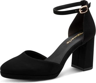 Tamaris Escarpins Ouverts pour Femme avec Bride et Talon Bloc 1-22463-45, Noir, 40 EU