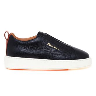 Santoni Elastikband-Ledersneaker - - Shoes - Damen - Schwarzk - 39 1/2 EU