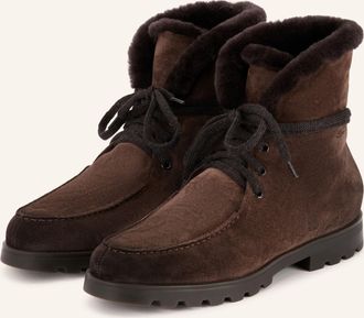 Santoni Schn&uuml;rboots braun