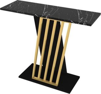 Vente-Unique Vente-unique - Console - Effet marbre noir et doré - orsona
