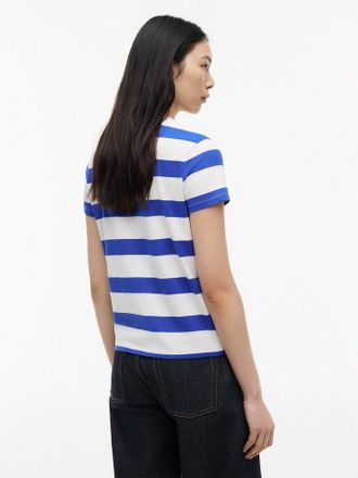 Tommy Jeans Kurzarmshirt TJW REG S FLAG JERSEY SS TEE EXT Baumwolle, regular fit, Kurzarm, Blockstreifen