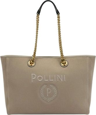 Pollini Femme, Sacs, Beige, Taille: ONE Size Capri Tote Bag