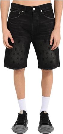 Purple Homme, Shorts, Noir, Taille: W32 Beaded Monogram Shorts