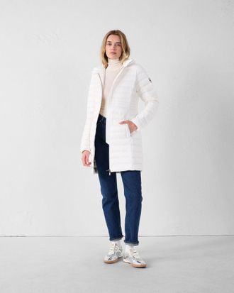 Jott Doudoune longue &agrave; capuche Blanc Vero 2.0 - Taille XL