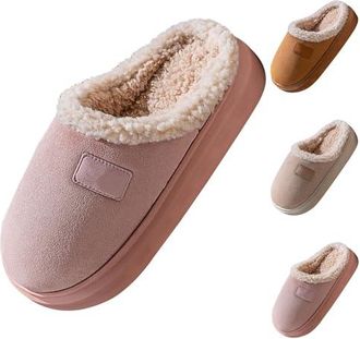 Generic Pantoufles en polaire pour femme avec doublure en fausse fourrure, confortables et chauds, en mousse à mémoire de forme, chaussures dintérieur avec se