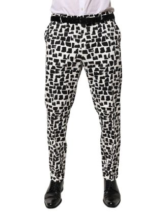 Dolce & Gabbana Abstract Print Cotton Blend Trousers - Multicolor