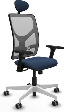 Piqueras y Crespo B&uuml;rostuhl mit R&uuml;ckenlehne mit 3D-Armlehnen, h&ouml;henverstellbarer Lendenwirbelst&uuml;tze und festem Kopfteil, ausgestattet mit 3-fach verstellbarer R&uuml;ckenleh