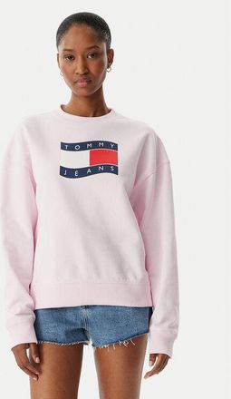 Tommy Jeans Sweatshirt Wavy Flag DW0DW22742 Hellrosa Boxy Fit