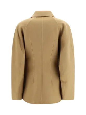 R&oacute;he Sculptural Oversized-Sleeve Jacket - Camel