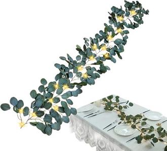 Generic Guirlande lumineuse imperm&eacute;able et r&eacute;aliste avec 96 LED | Guirlande darbre scintillante avec minuterie, guirlande lumineuse pour chambre, jardin, porc