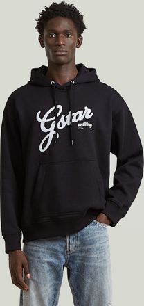 G-Star Chenille Relaxed Hoodie Sweater - Schwarz - Herren