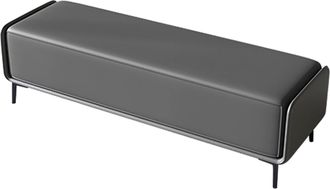 Generic Mit Leder gepolsterte osmanische Eingangsbank, luxuri&ouml;ses Ende der Bettbank mit Metallbeinen, hochwertiger, Stabiler Schuhbanksitz f&uuml;r dekorative Akze