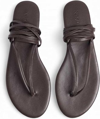 NA-KD Sandales plates &agrave; brides - Marron