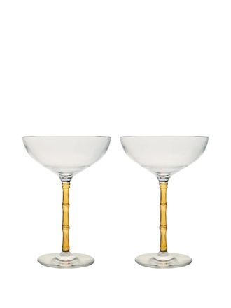 La DoubleJ lot de deux verres Bamboo Coupe - Jaune