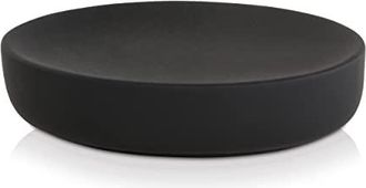 Möve Black Velvet Seifenschale, beschichtete Keramik, Black
